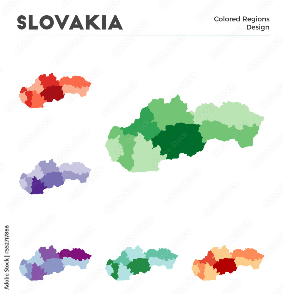 Slovakia map collection. Borders of Slovakia for your infographic ...