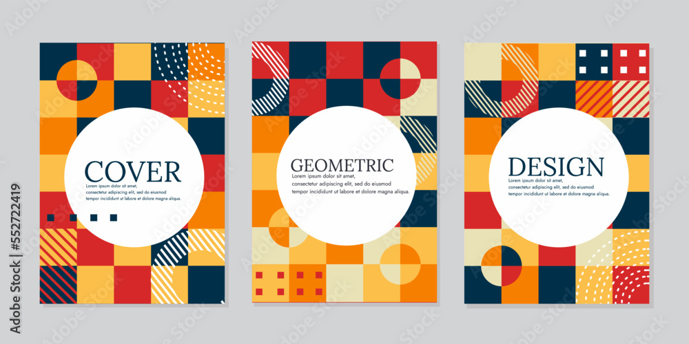 Company identity cover template collection. Corporate report cover ...