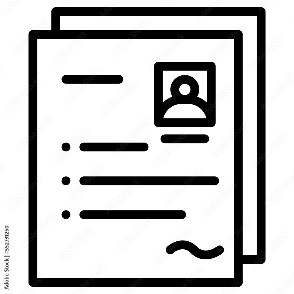 biodata icon Stock Vector | Adobe Stock