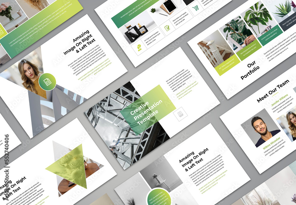 Modern Presentation Layouts with Editable Elements Stock Template ...