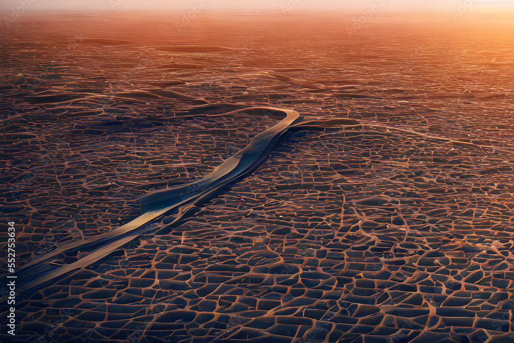 Neom city concept, futuristic city concept art within the dessert ...