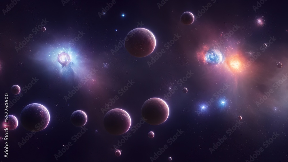 Equirectangular projection, environment map, Space background with ...