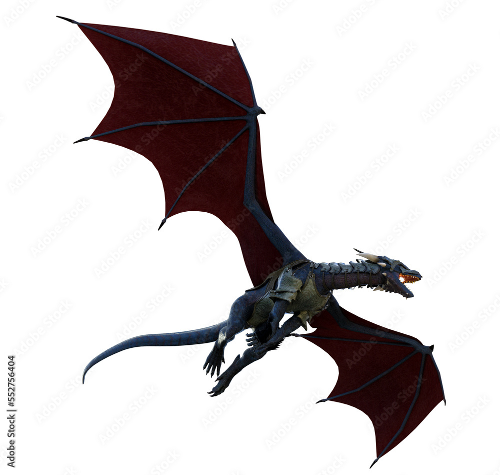 Black armored dragon, war of dragons Stock Illustration | Adobe Stock