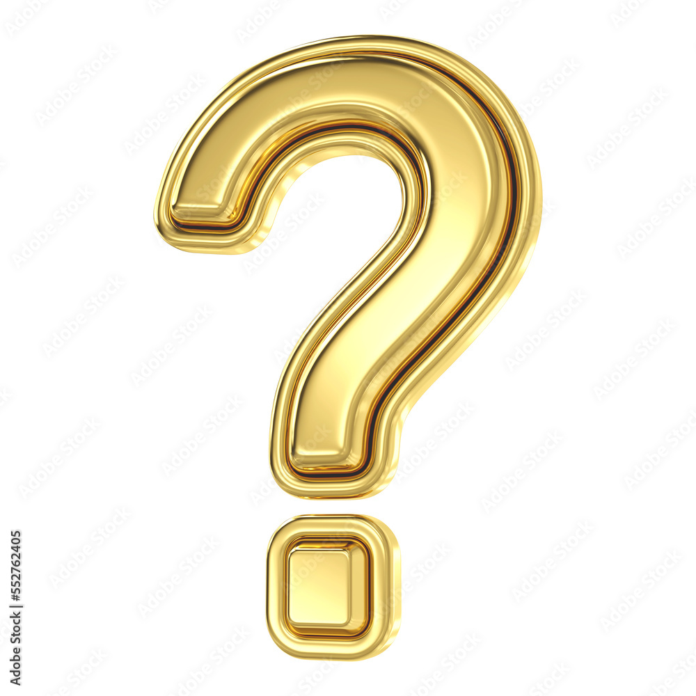 Gold question mark icon isolated on white background. Question mark ...