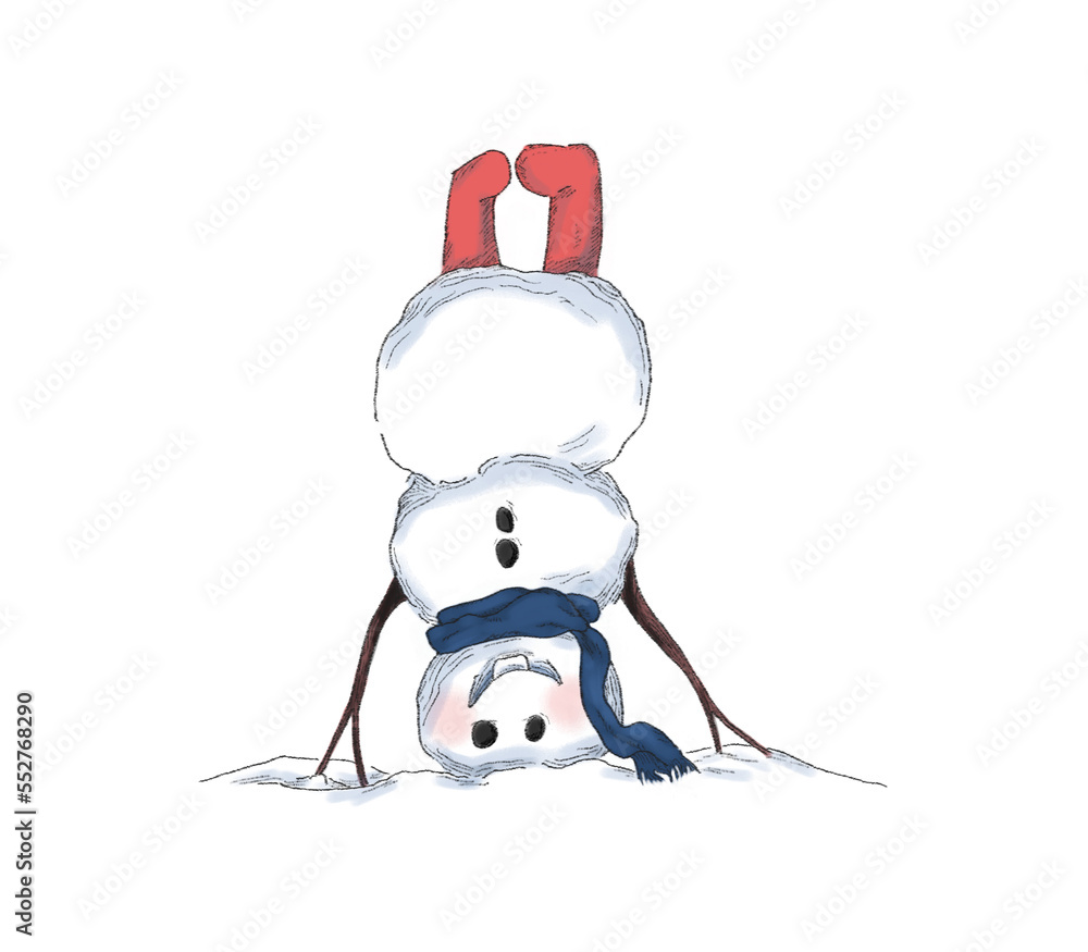 cute snowman design Stock Illustration | Adobe Stock