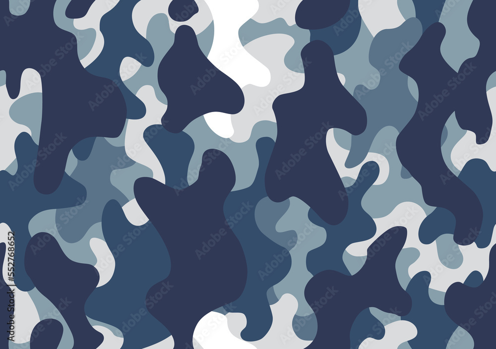 Camouflage texture seamless pattern. Abstract modern camo background ...