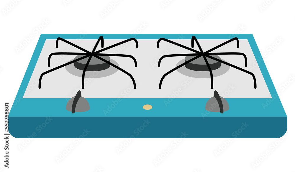 Camping stove cartoon icon. Cartoon gas camp burner, portable indoor ...