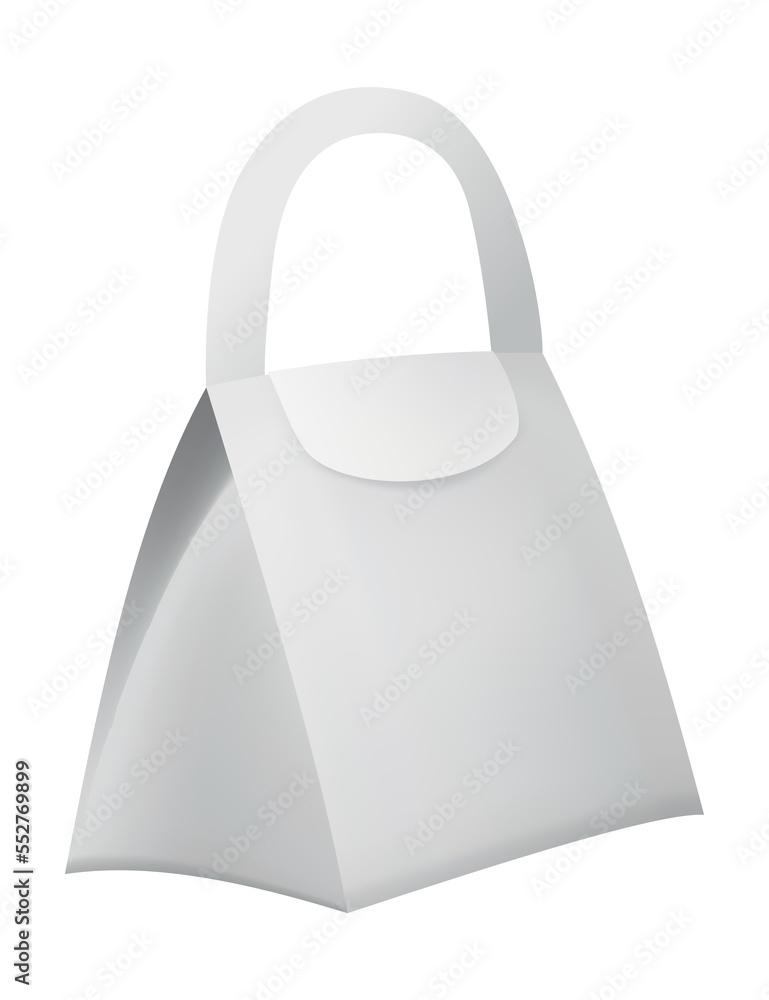 Food package. Realistic take away food box mock up. Blank white model ...