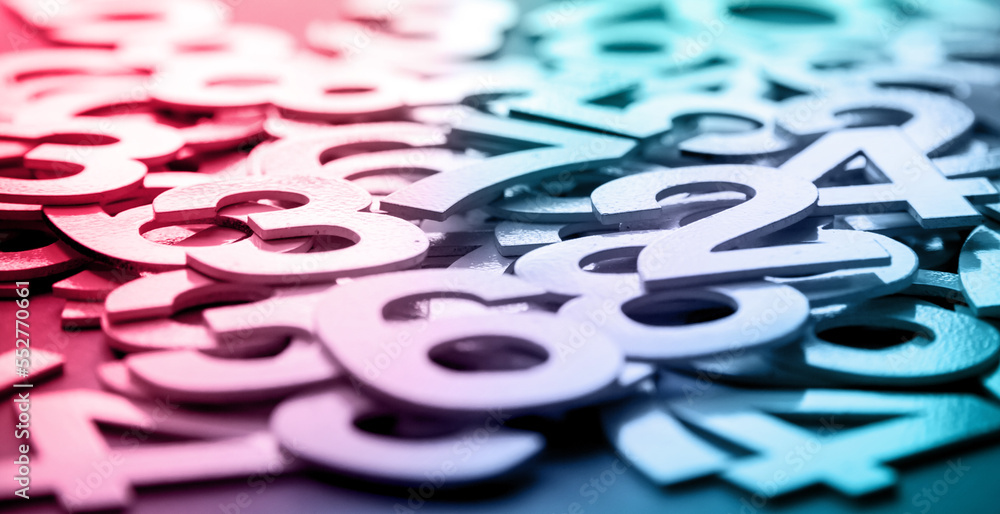 Mathematics background made with solid numbers Stock Photo | Adobe Stock