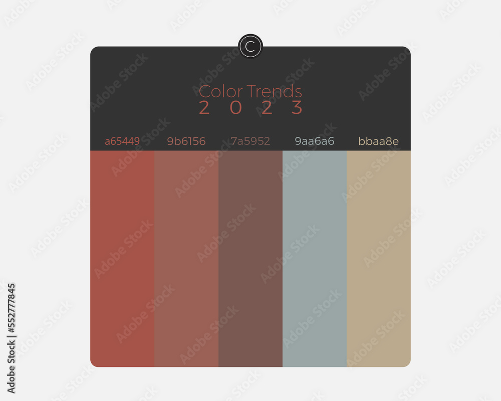 2023 Trendy color swatches. Collection palettes of gradient swatches ...