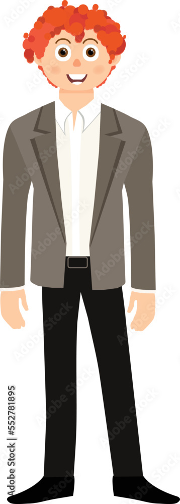 young man on happy face expressions collection. business. casually ...