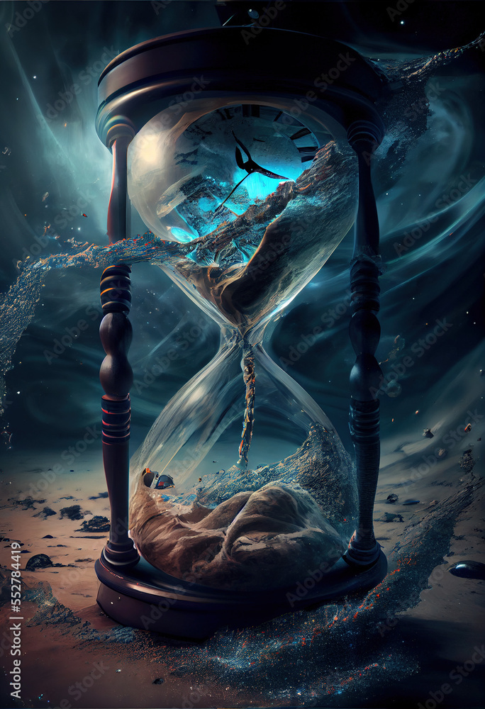 liminal space overtakes the unstoppable flow of time Stock Illustration ...