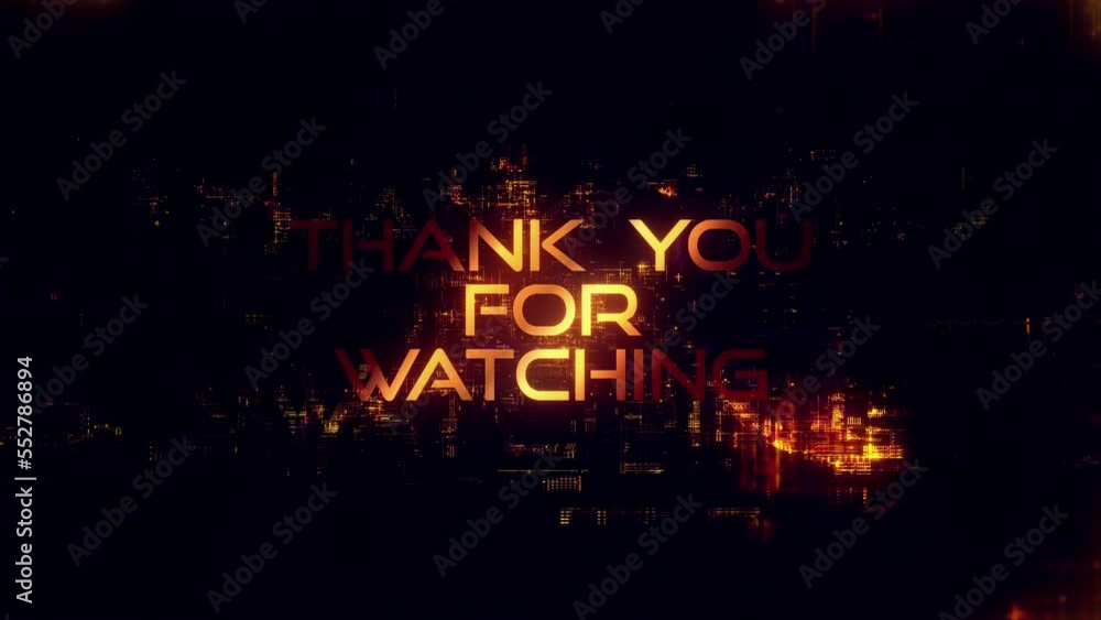Thank you for watching glitch text effect cinematic trailer title ...