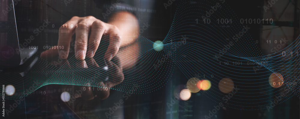 Digital technology, abstract futuristic tech background, software ...