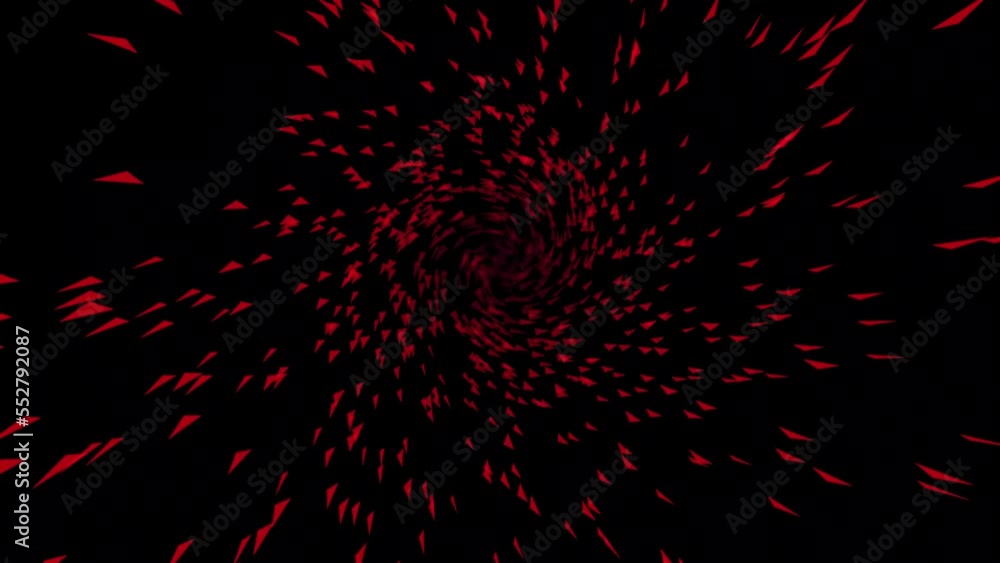 Red abstract triangle animation in fast motion. Red abstract animation ...