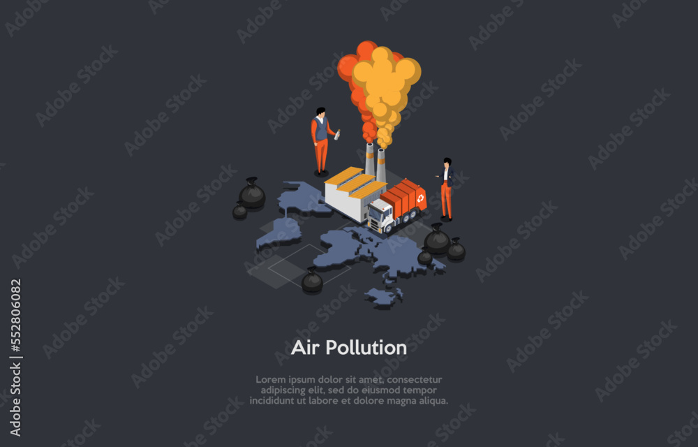 Poster Concept Of Waste Recycling And Incineration Process – Wall Art ...
