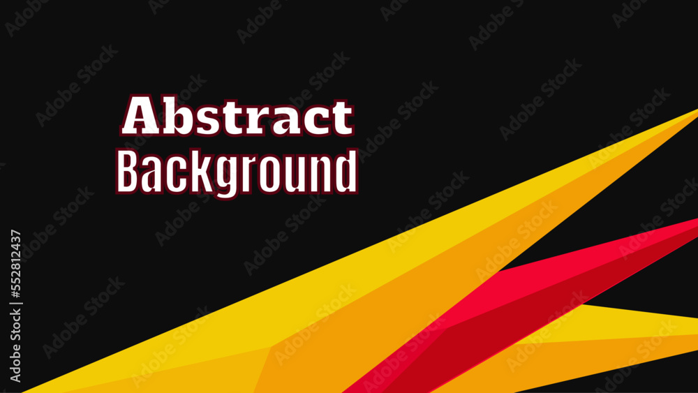 stylish red black and yellow abstract banner design Stock Vector ...