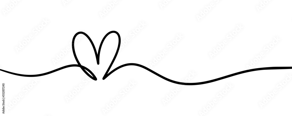 Love shape line art banner background design vector. Stock Vector ...