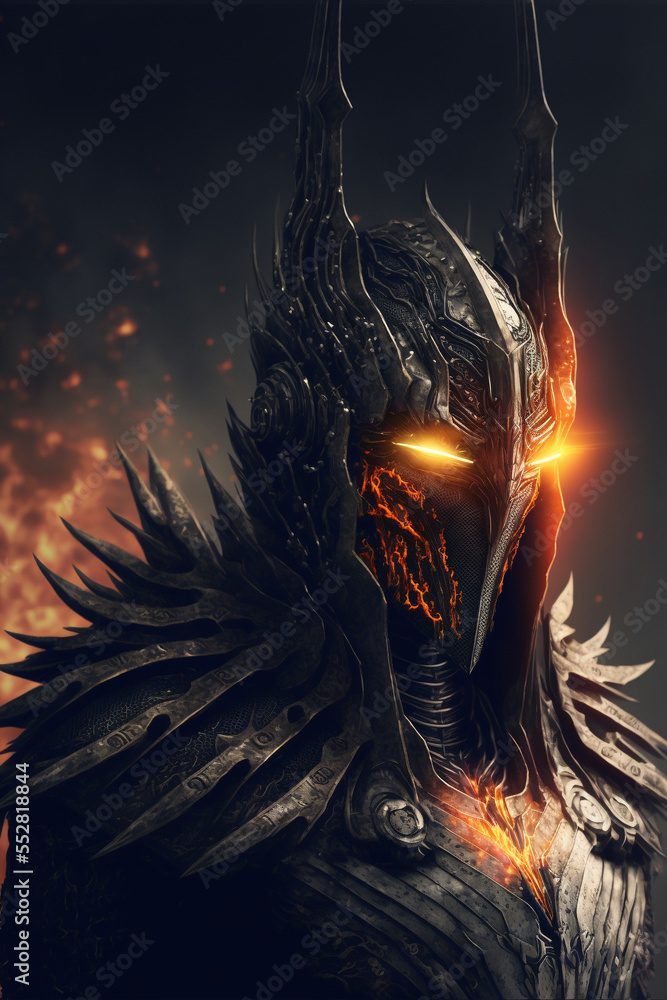 Generative AI illustration of lord Sauron ilustração do Stock | Adobe Stock