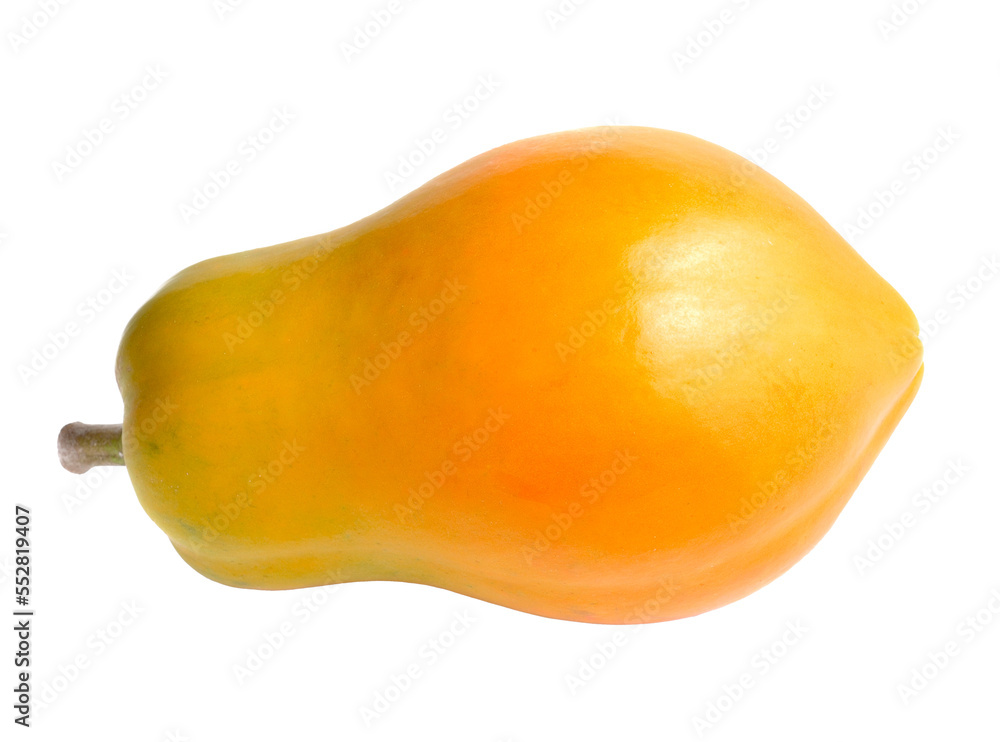 whole green yellow papaya fruit on transparent png Stock Photo | Adobe ...