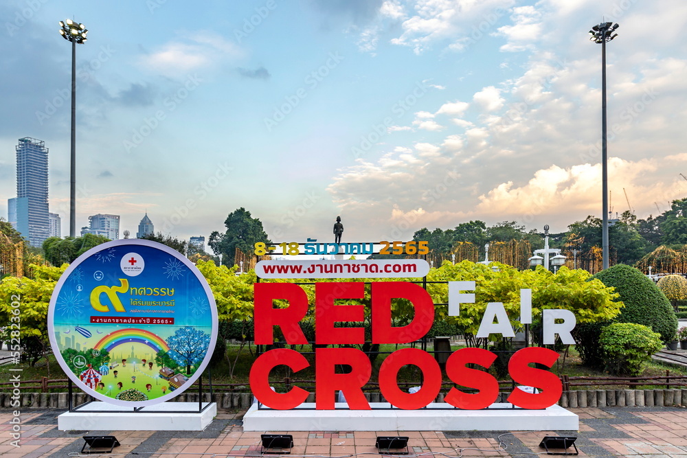 Bangkok, Thailand - Dec 8, 2022 :The first day of the Red Cross Fair ...