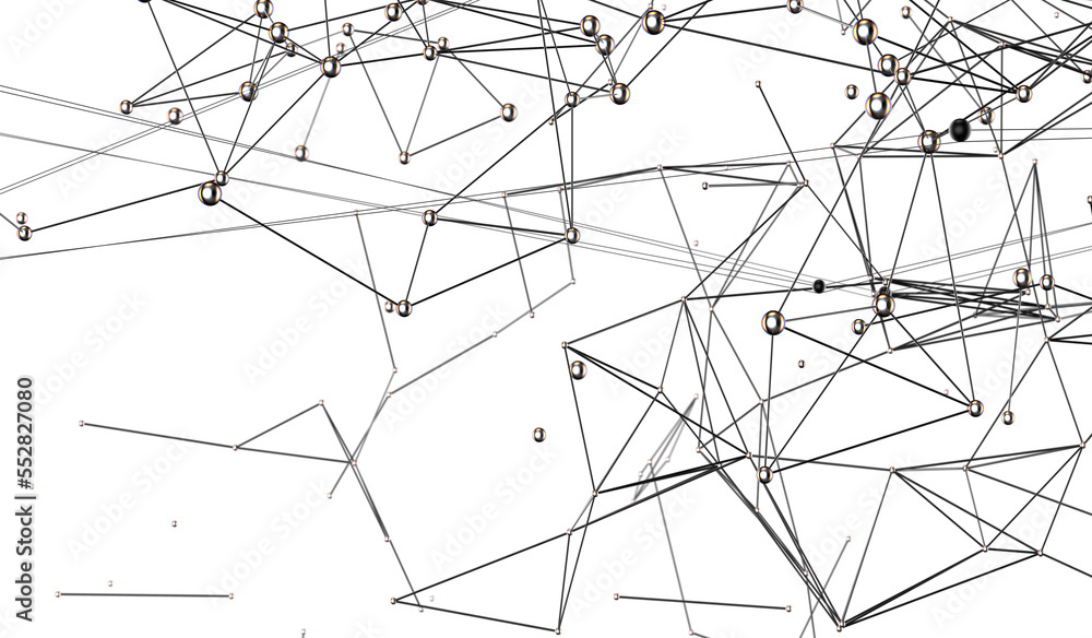 Abstract connected dots and lines. Concept of AI technology, Motion of ...