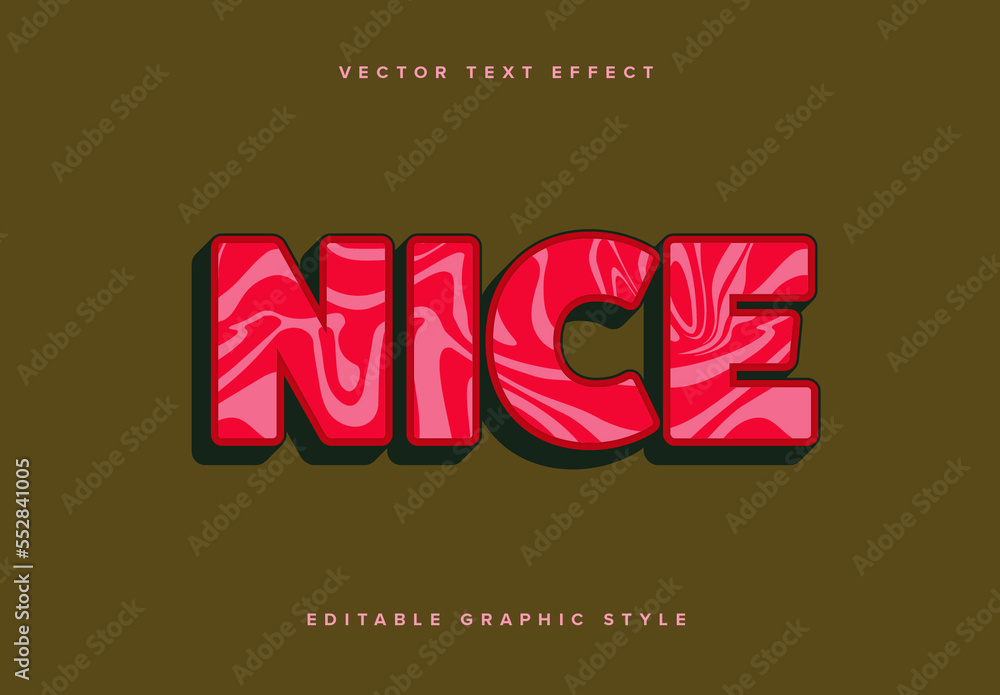 3D Text Effect with Trippy Pattern Detail Stock Template | Adobe Stock