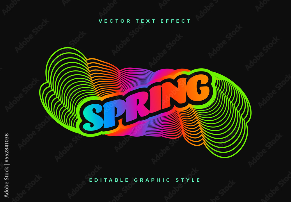 Bright Colourful Layered Text Effect Mockup Stock Template | Adobe Stock