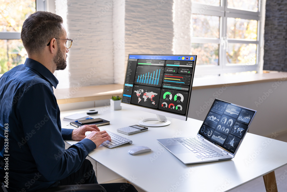 KPI Business Analytics Data Dashboard Stock Photo | Adobe Stock