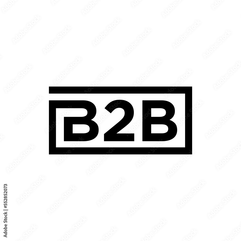 Logo B2B, Vector, Inisial, Logo grapic Stock Illustration | Adobe Stock