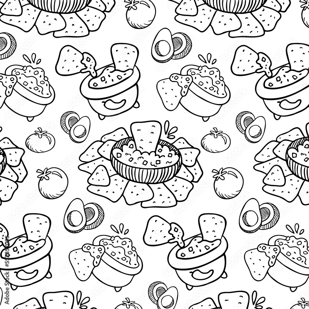 Nachos Coloring Page