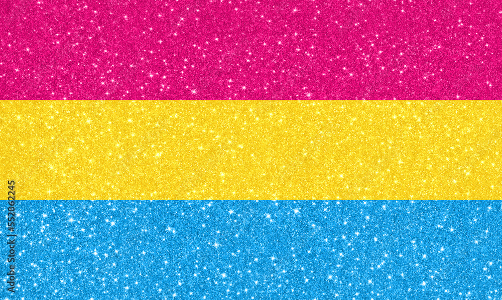 All-over Glitter Pansexual Flag Stock Illustration | Adobe Stock