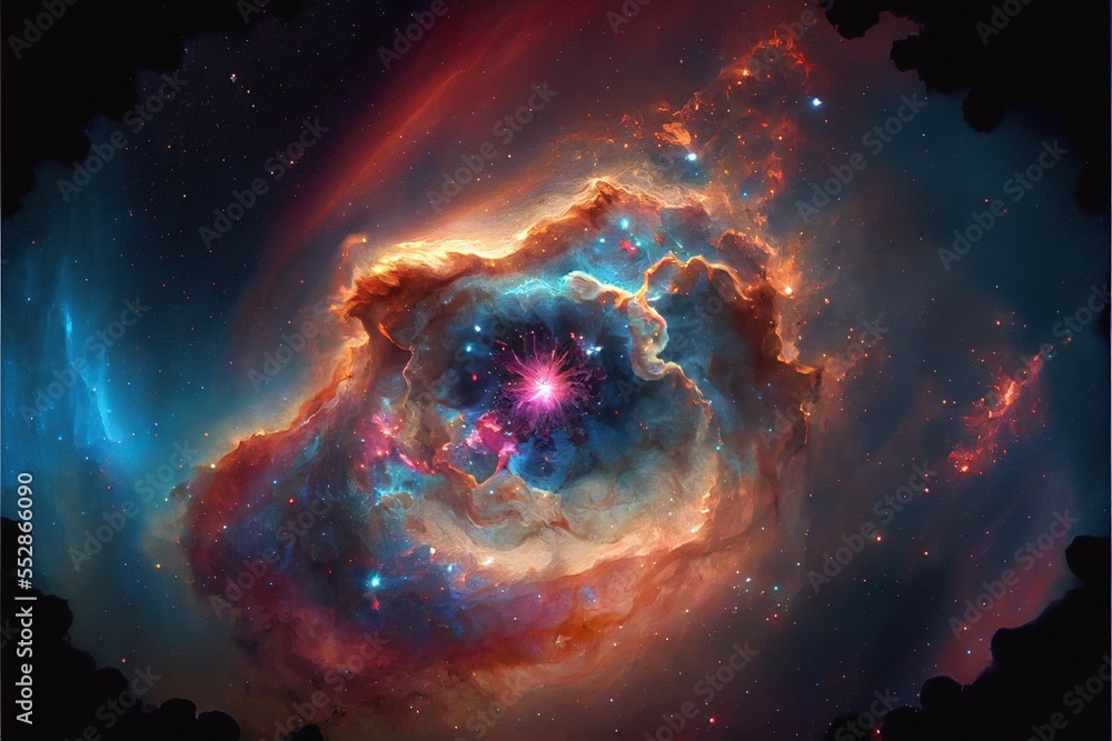 the creation of a new star. born solar system space Artist's concept ...