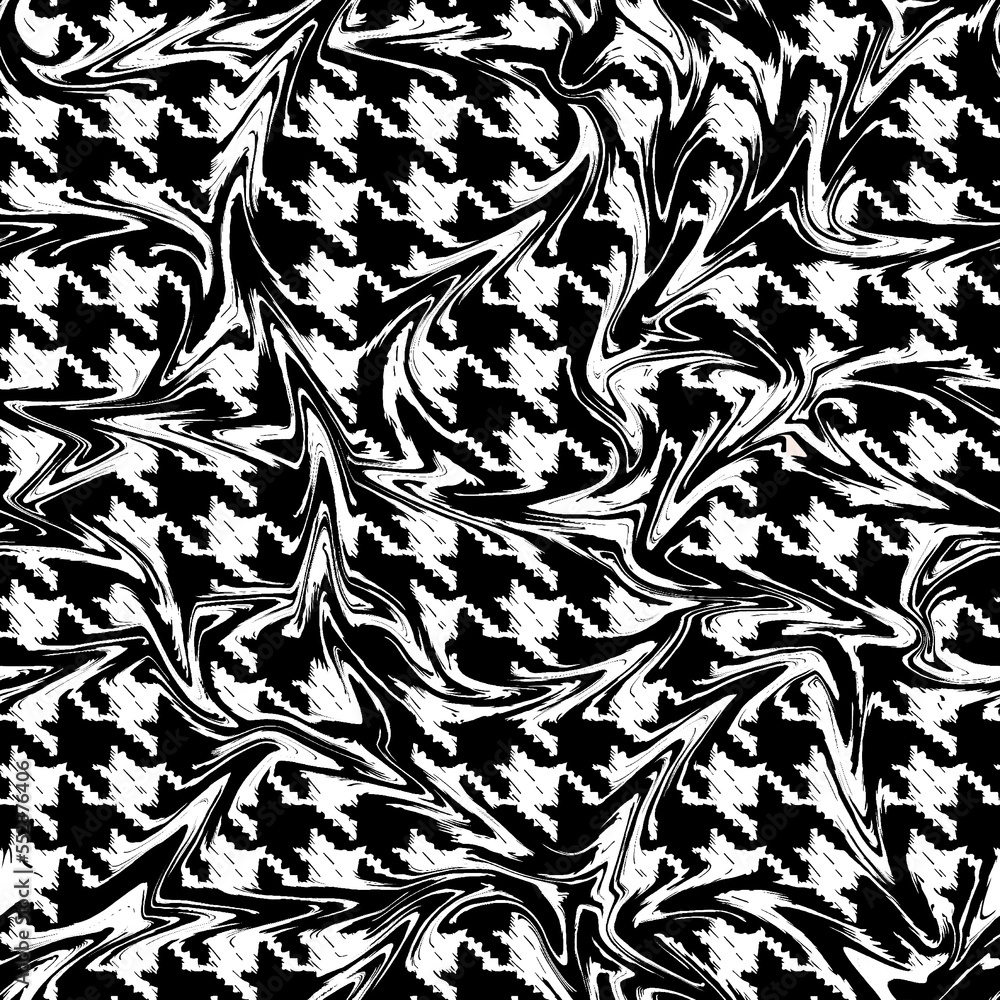 Pattern of crow's feet design goose foot seamless hounds tooth Stock ...