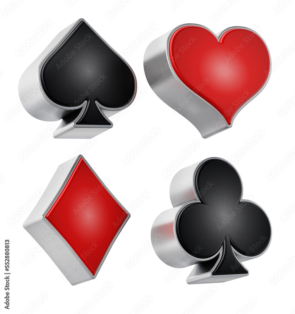 Playing card suits symbols on transparent background. Stock ...