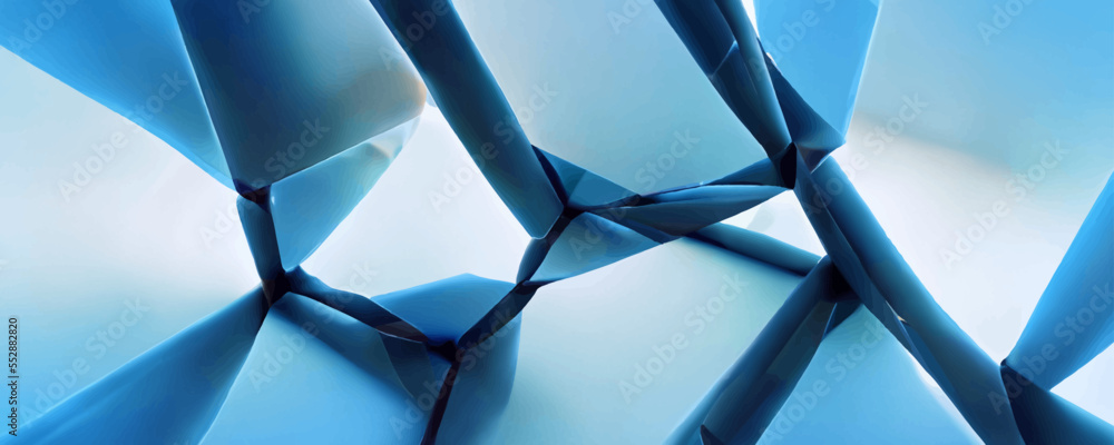 Abstract 3d render blue background design with glass textures Stock ...