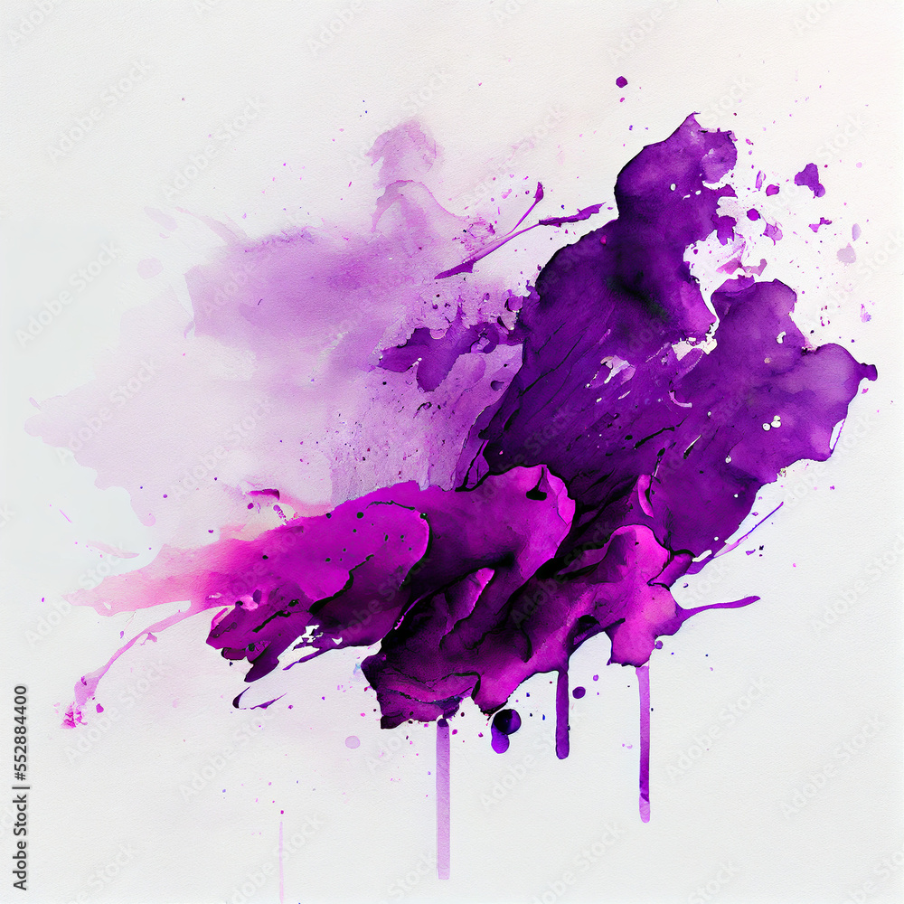 beautiful purple watercolor splatter background Stock Illustration ...