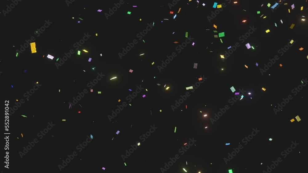 Celebration and inauguration falling one million confetti animation on ...