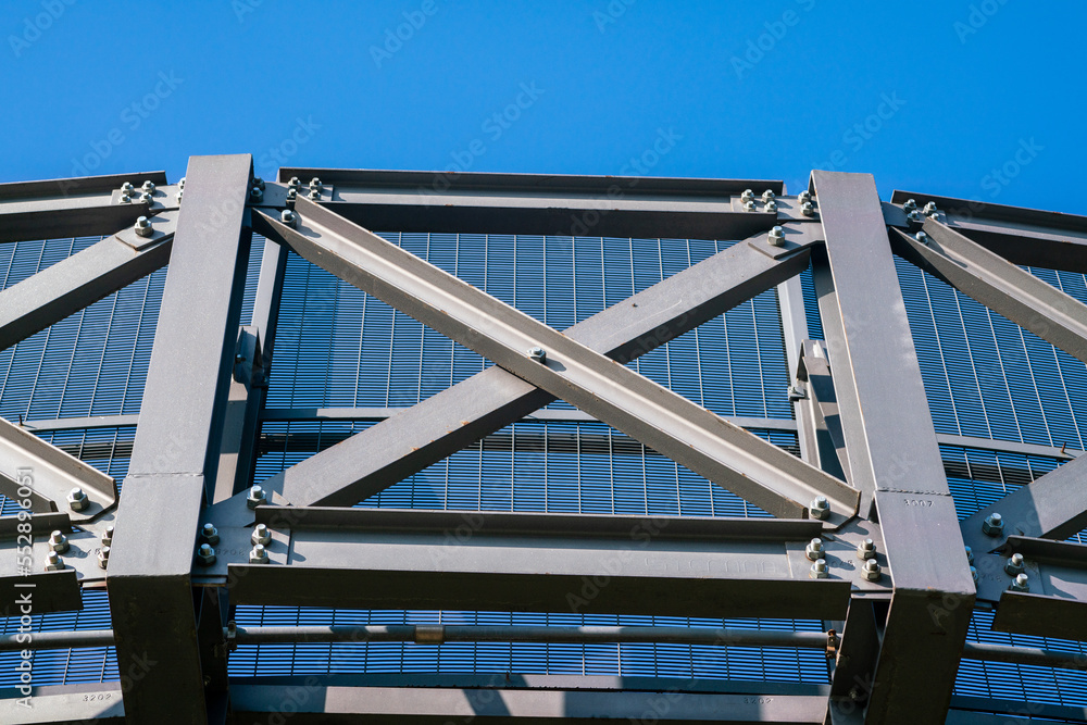 footbridge using a military bridge, called a jetty or bailey bridge ...