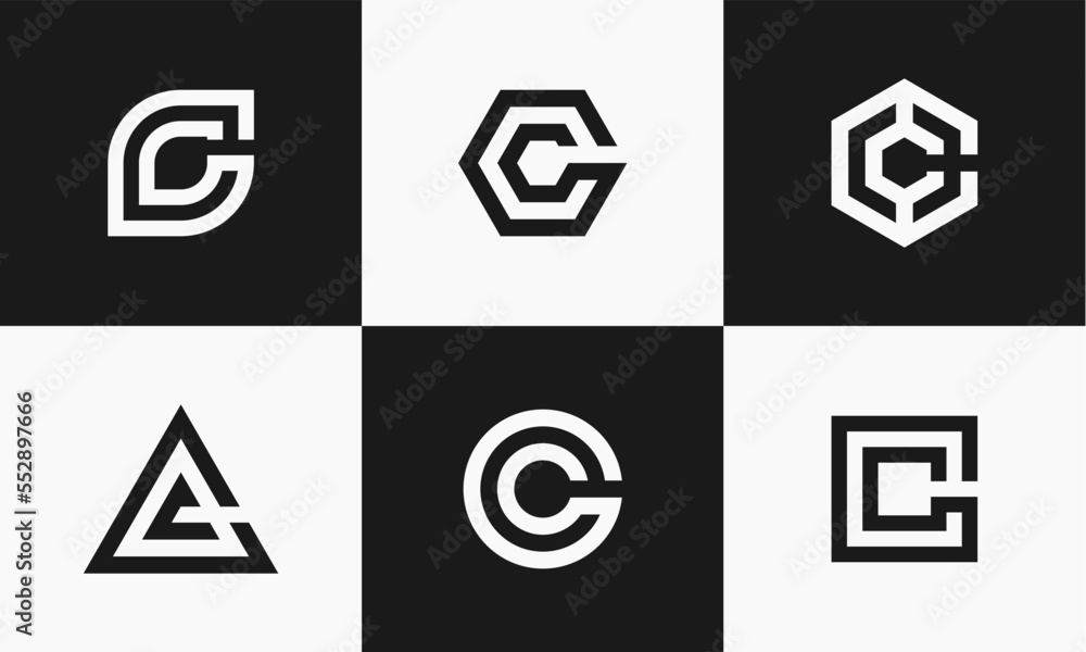 Initial letter C Logo Design Inspiration. With a Set of Business ...
