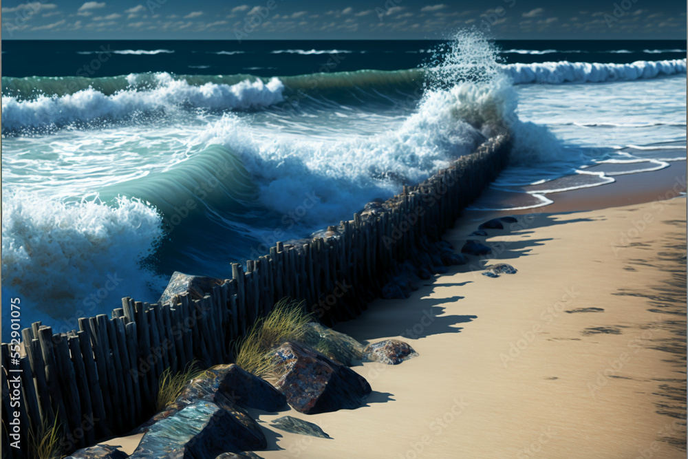 Sea level rise, effects of global warming. Generative AI ภาพถ่ายสต็อก | Adobe Stock