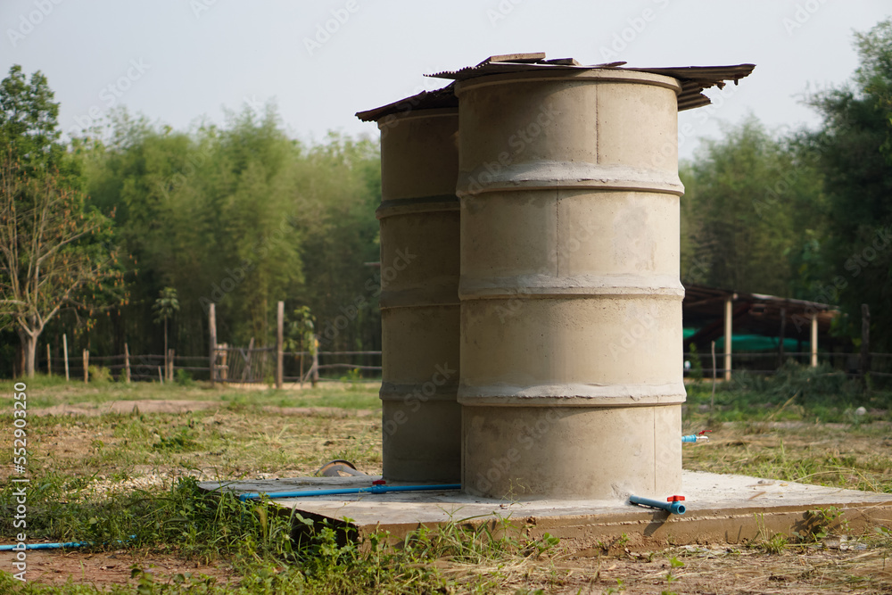 Cement tanks for keeping water, local villagers in Thailand built for ...