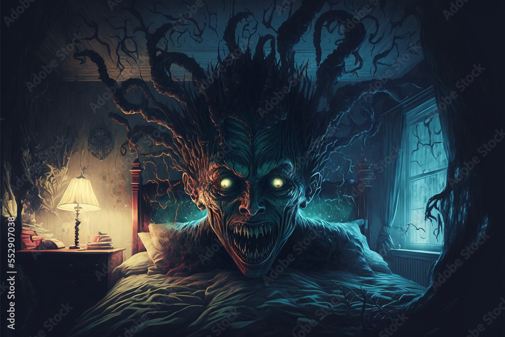 The monster from a horrifying nightmare. Created with Generative AI ...