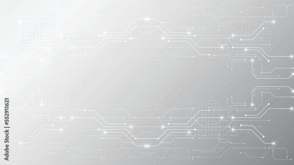 Gray and white technology background image Line design for ...