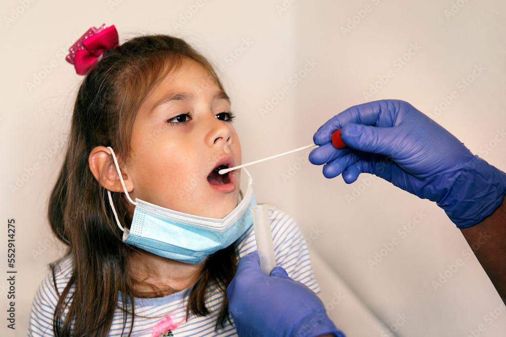DNA test. Doctor Doing Coronavirus covid 19 Test For girl Patient ...