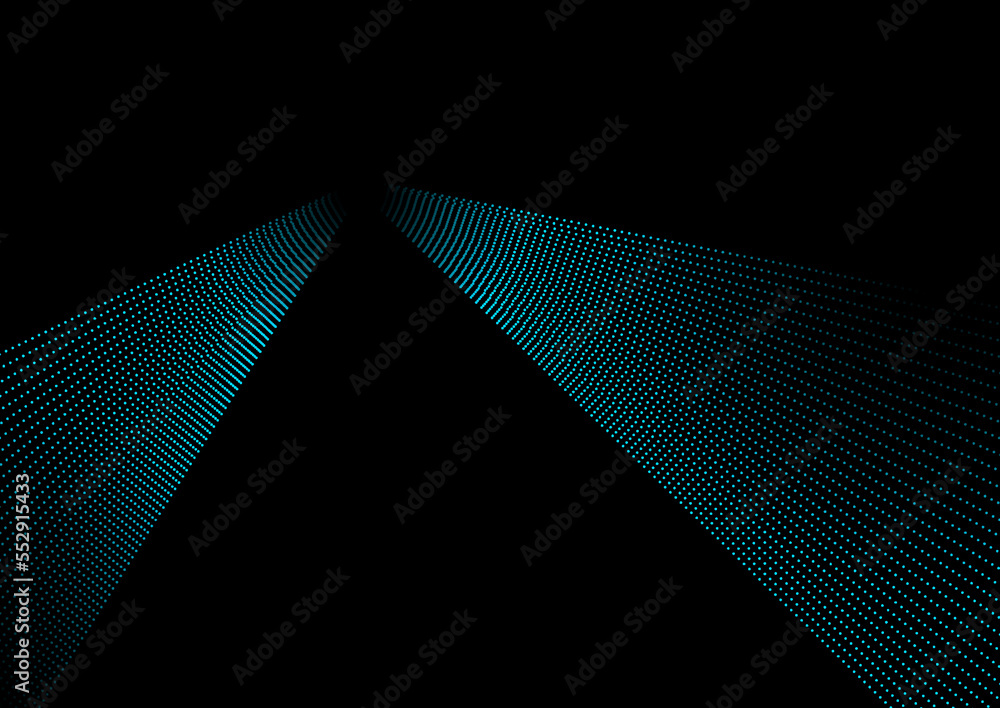 Hi-tech dark blue abstract background with dotted lines. Vector ...