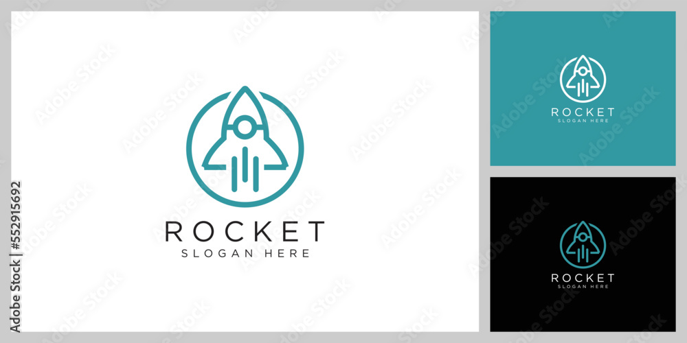 rocket launch logo vector template Stock Vector | Adobe Stock