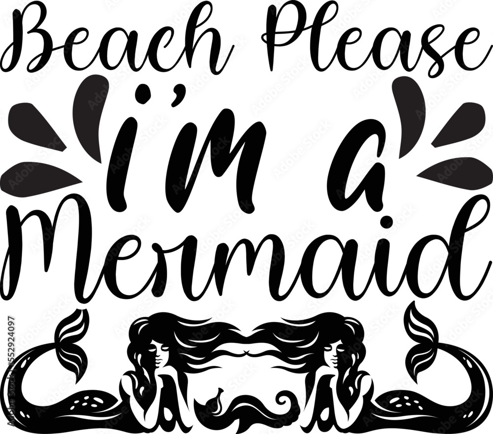Vetor de Mermaid SVG Bundle, Mermaid Tail Svg, Mermaid Quotes, Mermaid ...
