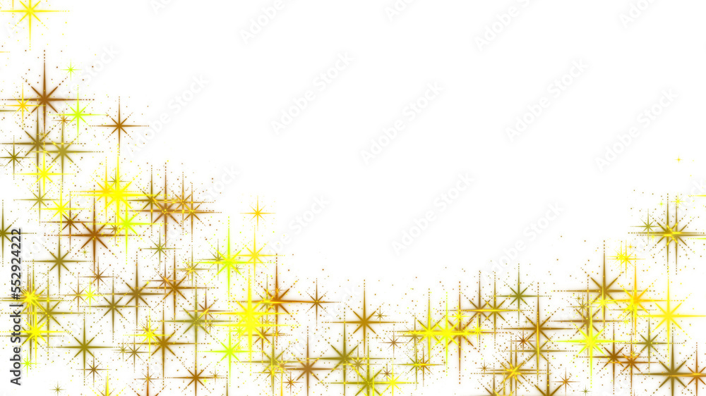 Snowflakes on gold color stars with white background, gold glitter ...