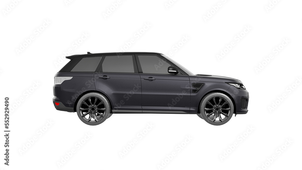 BLACK car isolated on white, RANGE ROVER png transparent background 3d ...
